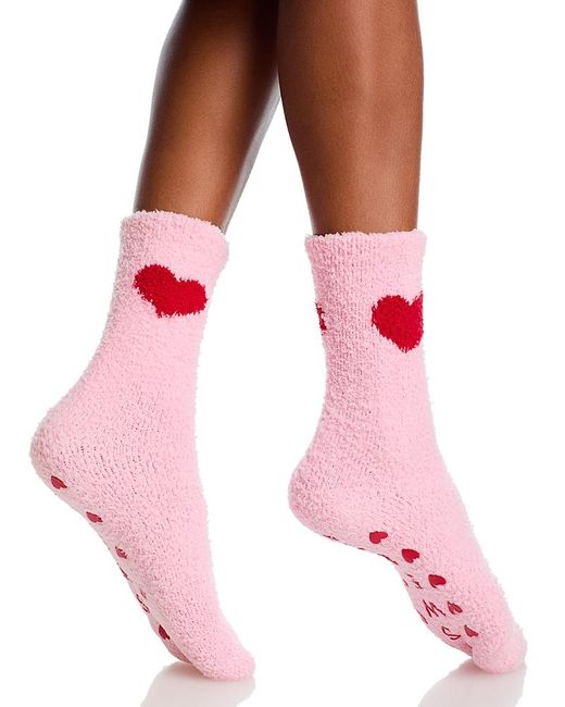 Pj Salvage Cozy Grippers Crew Socks in Pink | Lyst UK