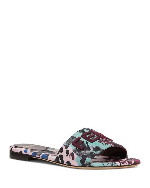 Fendi Silk Slides in Pink | Lyst