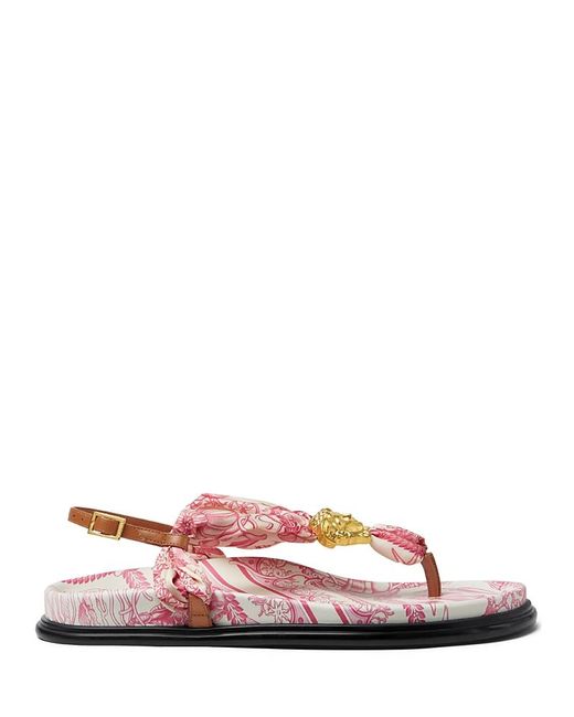 Versace Thong Slingback Sandals in Pink | Lyst