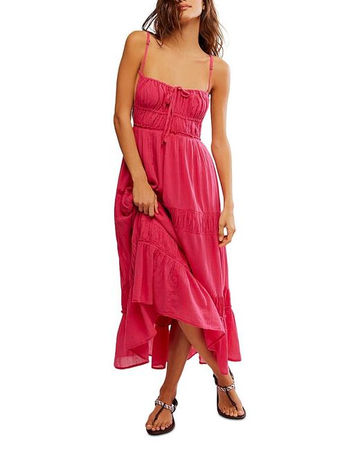 Free People Taking Sides Maxi Dress in Red | Lyst