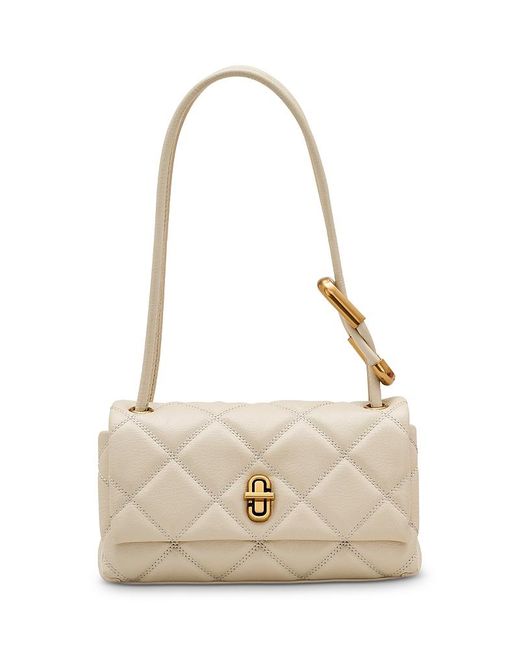 Marc Jacobs The Quilted Mini Dual Shoulder Bag in Natural | Lyst