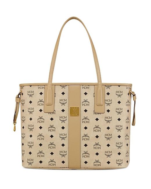 MCM Liz Medium Reversible Tote in Natural | Lyst