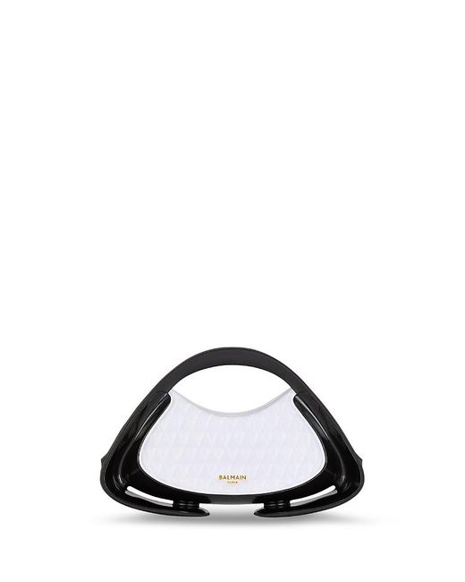 Balmain Two-Tone Quilted Medium Jolie Madame Bag in White | Lyst