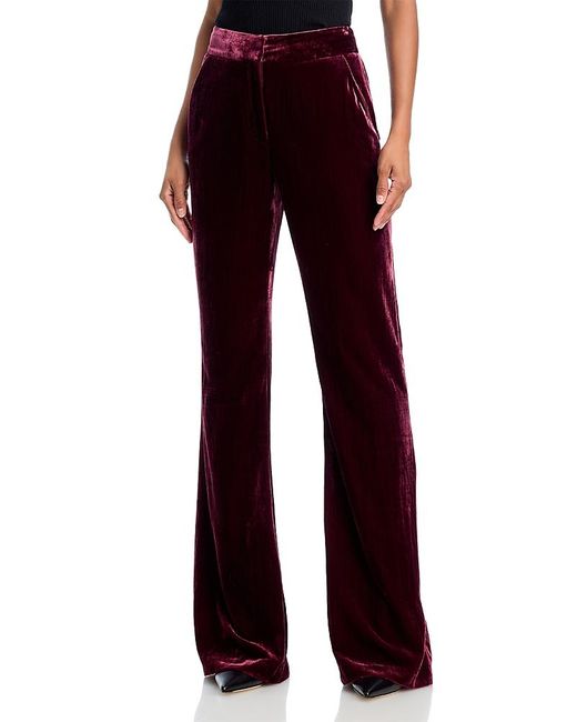 Veronica Beard Lebone Velvet Pants in Red | Lyst