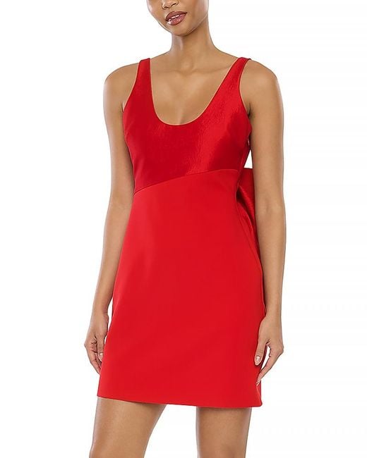 Likely Amalia Exaggerated Bow Mini Dress in Red | Lyst