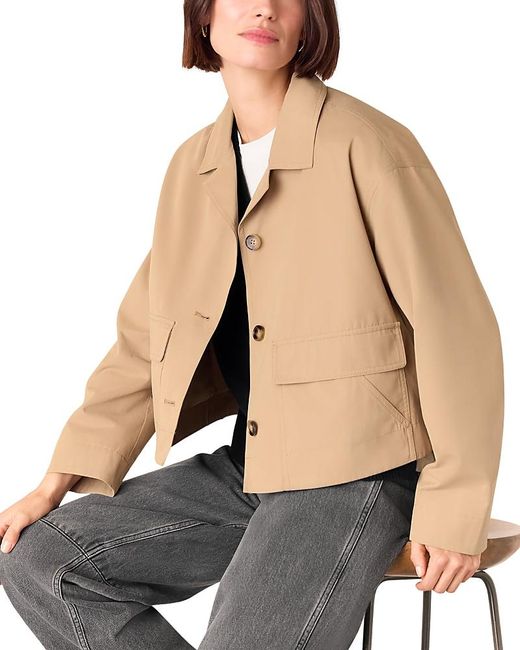 Whistles Short Trench Coat in Natural | Lyst UK