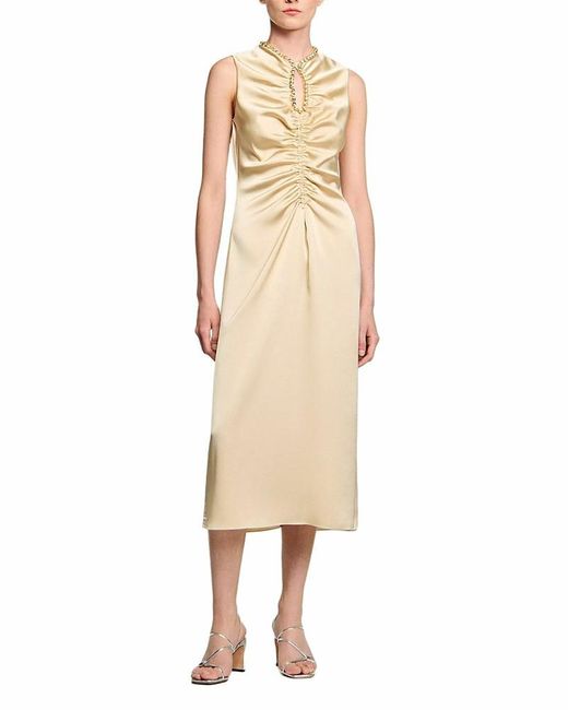 Sandro Iceberg Dress in Natural | Lyst