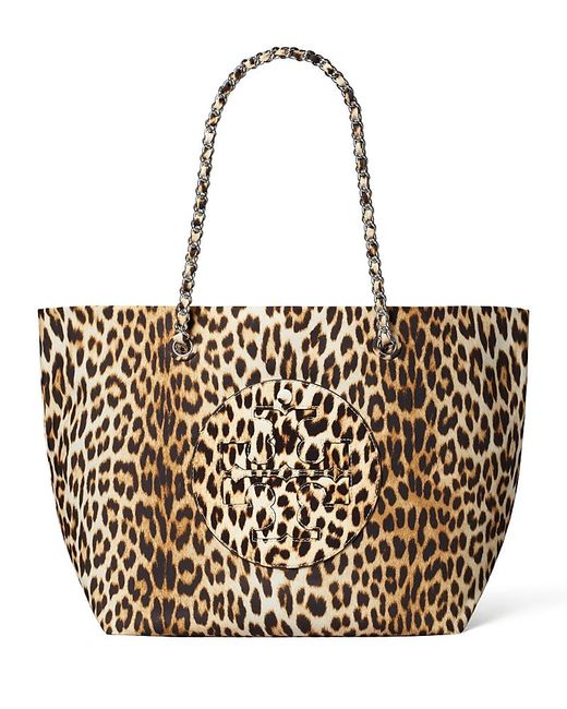 Tory Burch Ella Animal Print Tote Bag in Metallic | Lyst