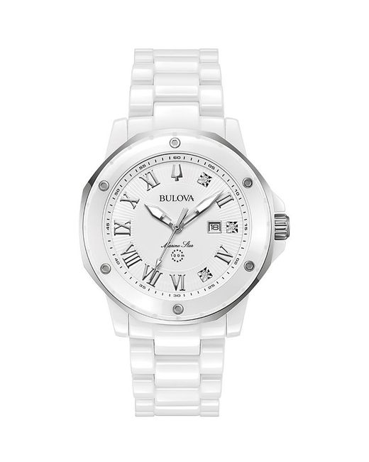 Bulova Marine Star Marc Anthony Series A Watch, 36Mm in White | Lyst