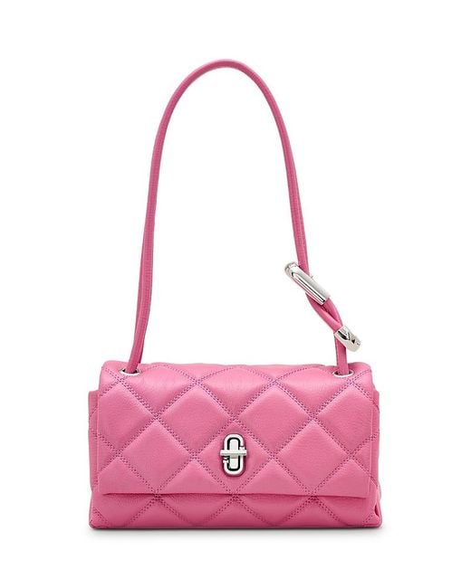 Marc Jacobs The Quilted Mini Dual Shoulder Bag in Pink | Lyst