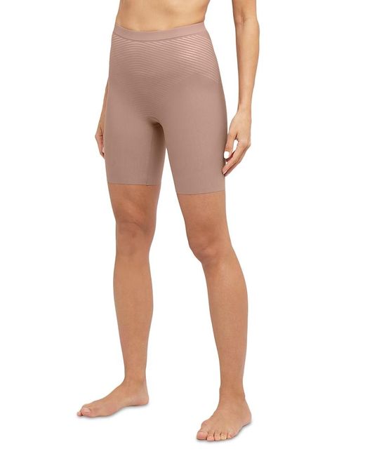 Spanx Shape Mid Thigh Shorts in Natural | Lyst
