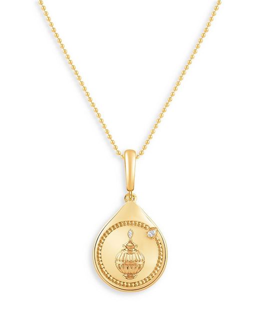 Harakh Diamond Accent Kalasha Pendant Necklace in Metallic | Lyst