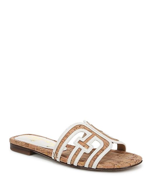 Sam Edelman Irina Slide Sandals in Natural | Lyst