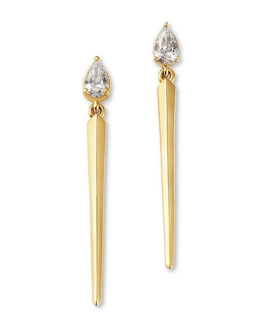 Bloomingdale's Fine Collection Pear Shaped Diamond Linear Drop Earrings ...