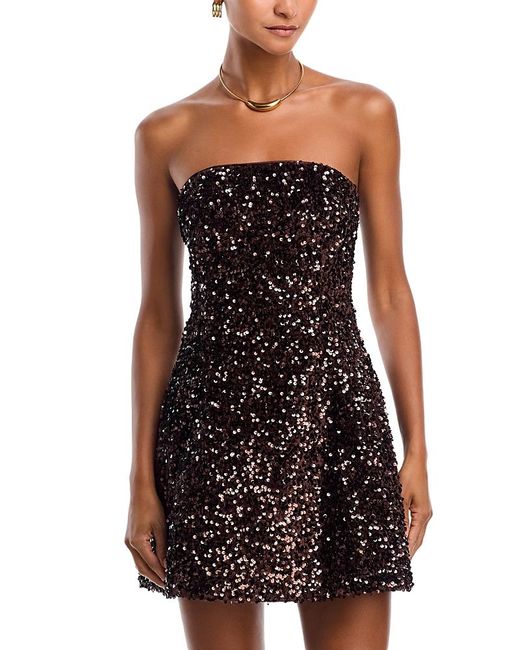 Bardot Helene Sequin Mini Dress in Black | Lyst