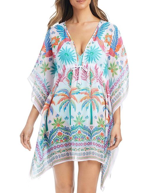 Bleu Rod Beattie Deep V Cover Up Caftan in Blue | Lyst