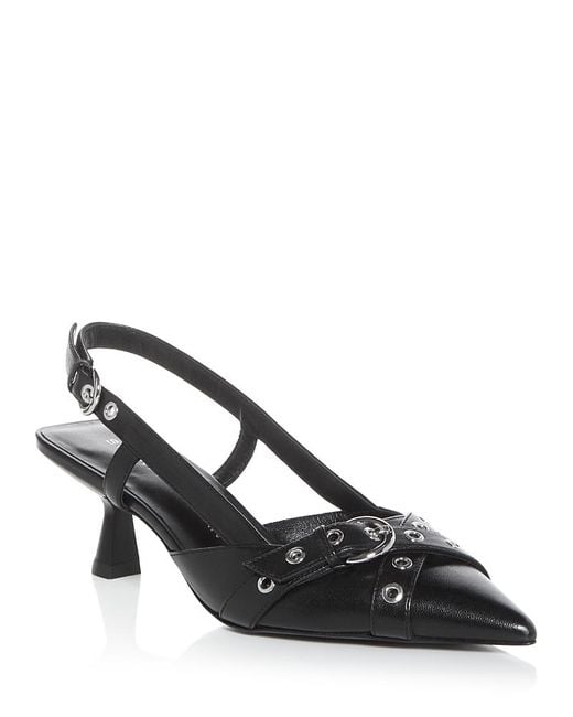 Stuart Weitzman Supermoto Slingback Pumps in Black | Lyst UK