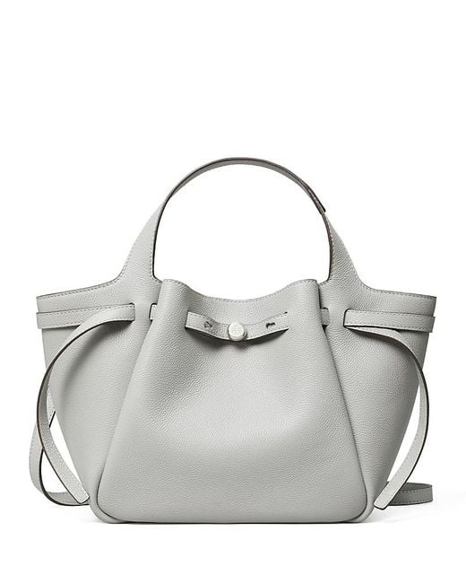 Tory Burch Romy Small Satchel in Gray | Lyst
