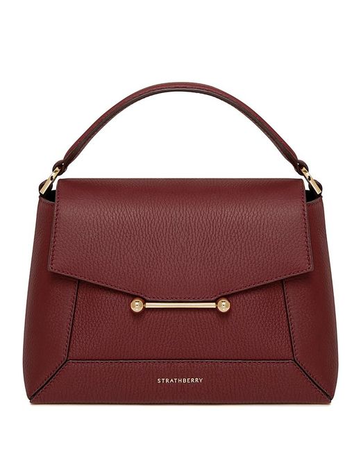 Strathberry Mosaic Leather Top Handle Bag in Purple | Lyst UK