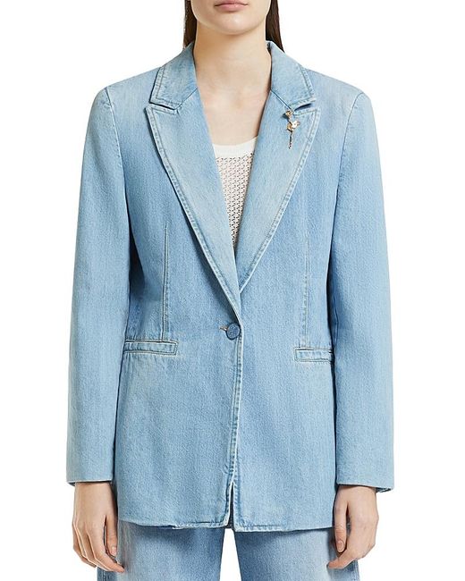 Marella Emily Ratajkowski X Denim Blazer in Blue | Lyst