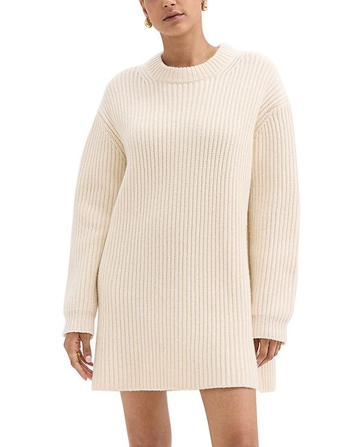 Theory Wool Sweater Dress in White | Lyst UK