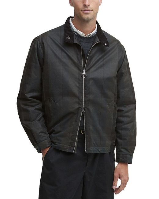 Barbour Harrington Check Jacket in Black for Men | Lyst