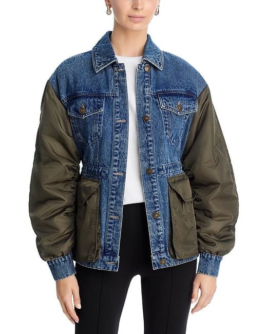 Steve Madden Joie Jacket in Blue | Lyst UK