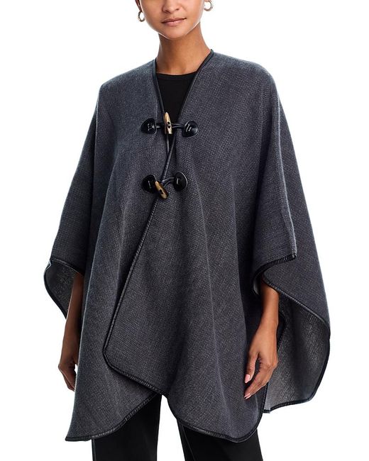 Aqua Woven Reversible Ruana in Blue | Lyst UK