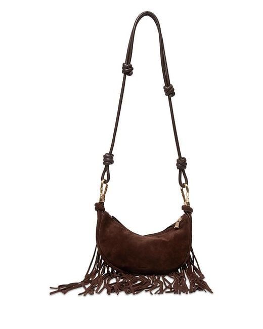 Jonathan Simkhai Avery Fringe Suede Shoulder Bag in Brown | Lyst