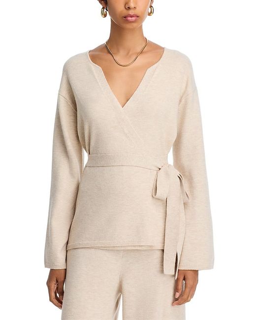 French Connection Marley Wrap Cardigan in Natural | Lyst UK