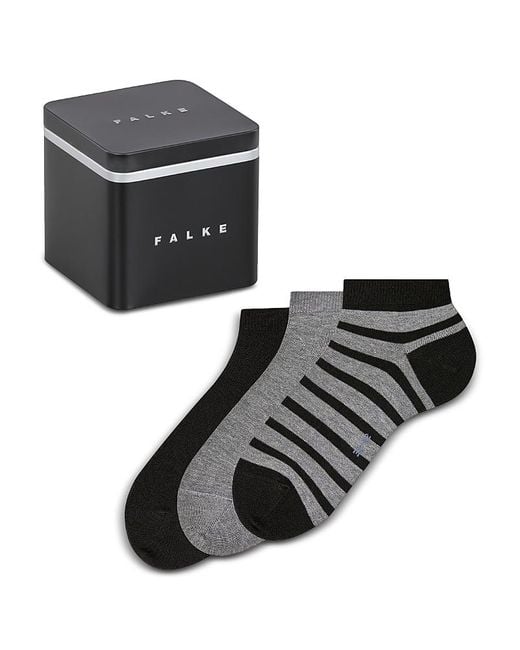 FALKE Happy Ankle Socks, 3 Pack in Black for Men | Lyst UK