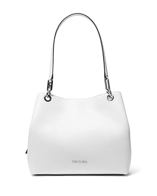 Michael Kors Kensington Large Shoulder Tote in White | Lyst