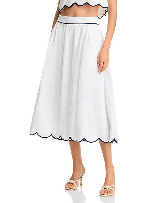 French Connection Alexis Midi Skirt in White | Lyst UK