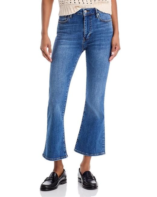 FRAME Le Crop Mini High Rise Bootcut Jeans in Blue | Lyst