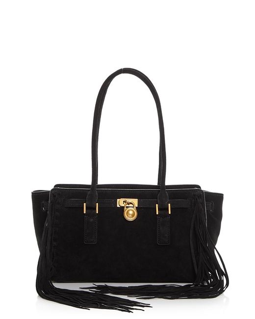 Michael Kors Hamilton Moderne Small East/West Shoulder Tote in Black | Lyst