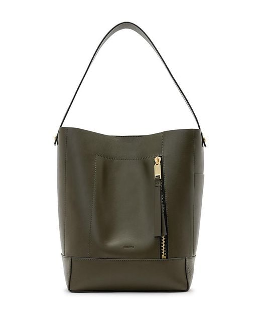 AllSaints Alba Hobo Bag in Green | Lyst