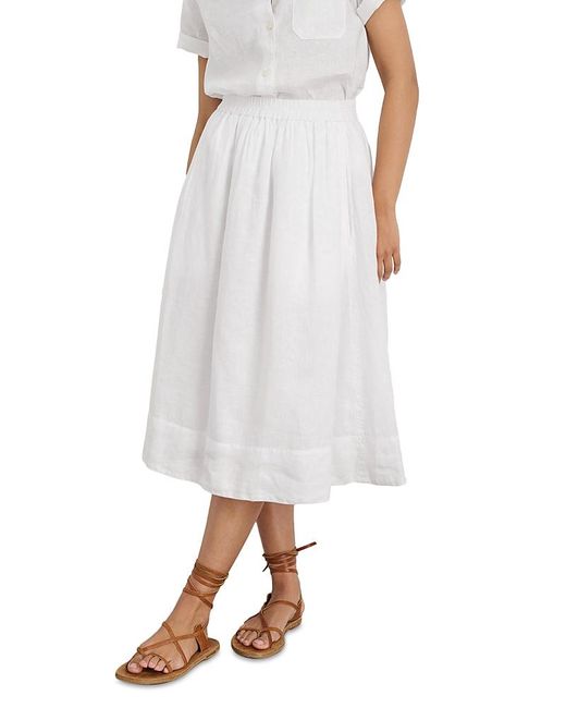 Alex Mill Pull On Midi Skirt in White | Lyst