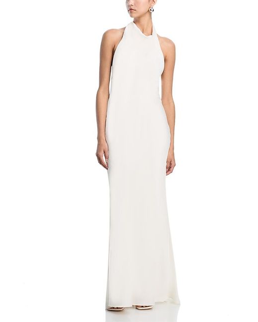 Jonathan Simkhai Reannon Draped Gown in White | Lyst UK