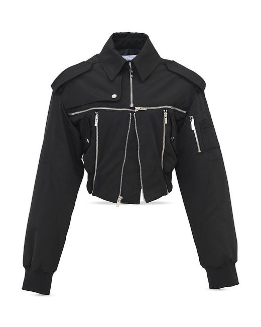 ROKH Broken Harrington Jacket in Black | Lyst