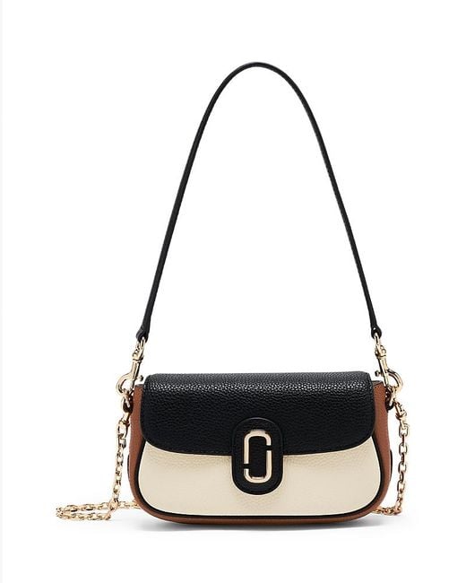 Marc Jacobs The Clover Colorblock Pebbled Leather Shoulder Bag in Black ...