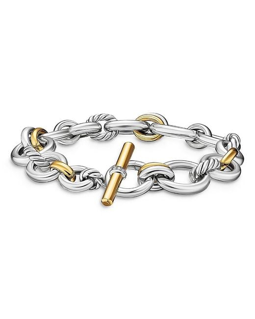 David Yurman Dy Mercer Chain Bracelet in White | Lyst