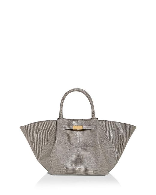 DeMellier London The Mini New York Embossed Leather Tote in Gray | Lyst