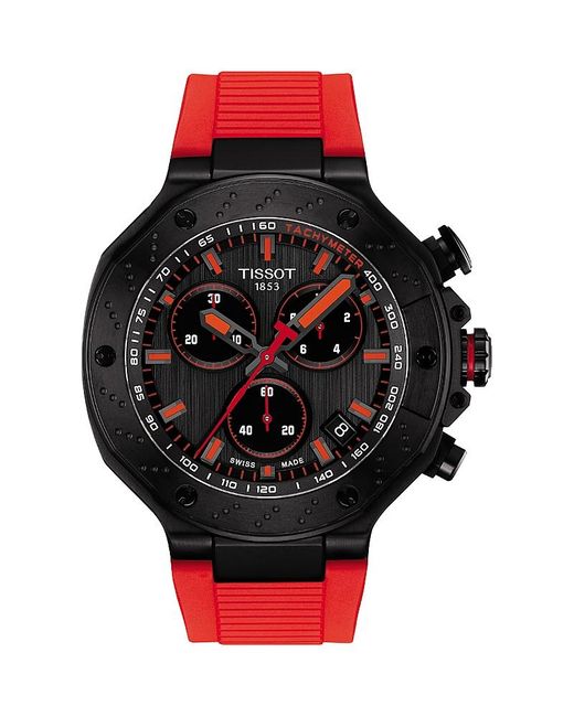 Tissot T-Race Quartz Chronograph, 45Mm in Red for Men | Lyst