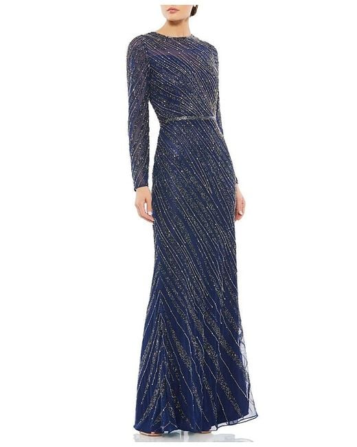 Mac Duggal Beaded Column Gown