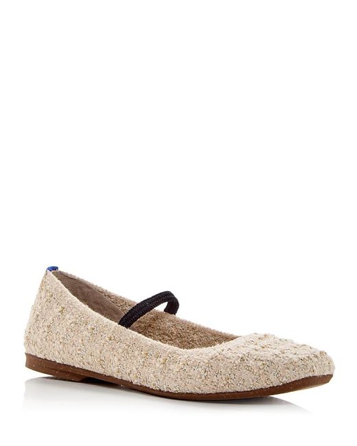 Rothy's The Square Max Mary Jane Flats in Natural | Lyst