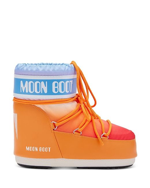 Moon Boot Icon Low Sunrise Boots in Orange | Lyst