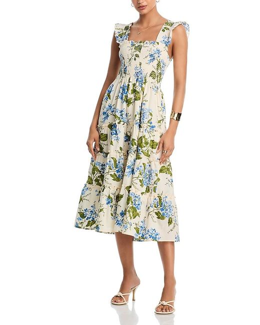 Aqua Calypso Tiered Smocked Dress