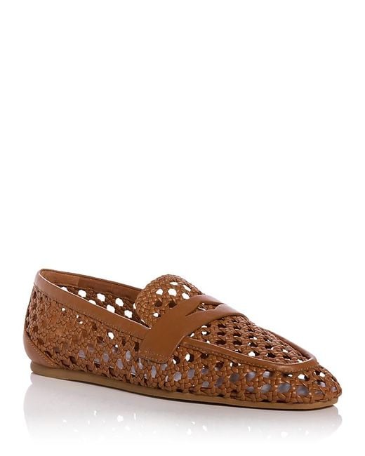 Stuart Weitzman Thea Loafer Flats in Brown | Lyst