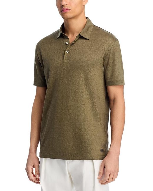 BOSS X David Beckham Parris Short Sleeve Linen Polo Shirt in Green for ...