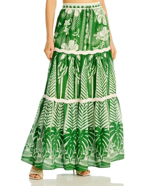 FARM Rio Macaw Elegance Maxi Skirt in Green | Lyst FARM Rio Macaw Elegance Maxi Skirt in Green | Lyst